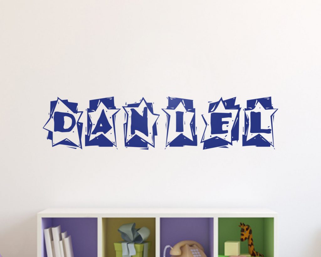 Boys Wall Art - Personalised Boys Name Wall Sticker - Boys Wall ...