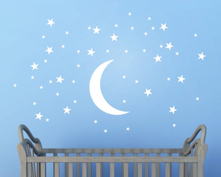 Moon and Stars Wall Stickers - Wall Murals - Wall Art Stickers ...