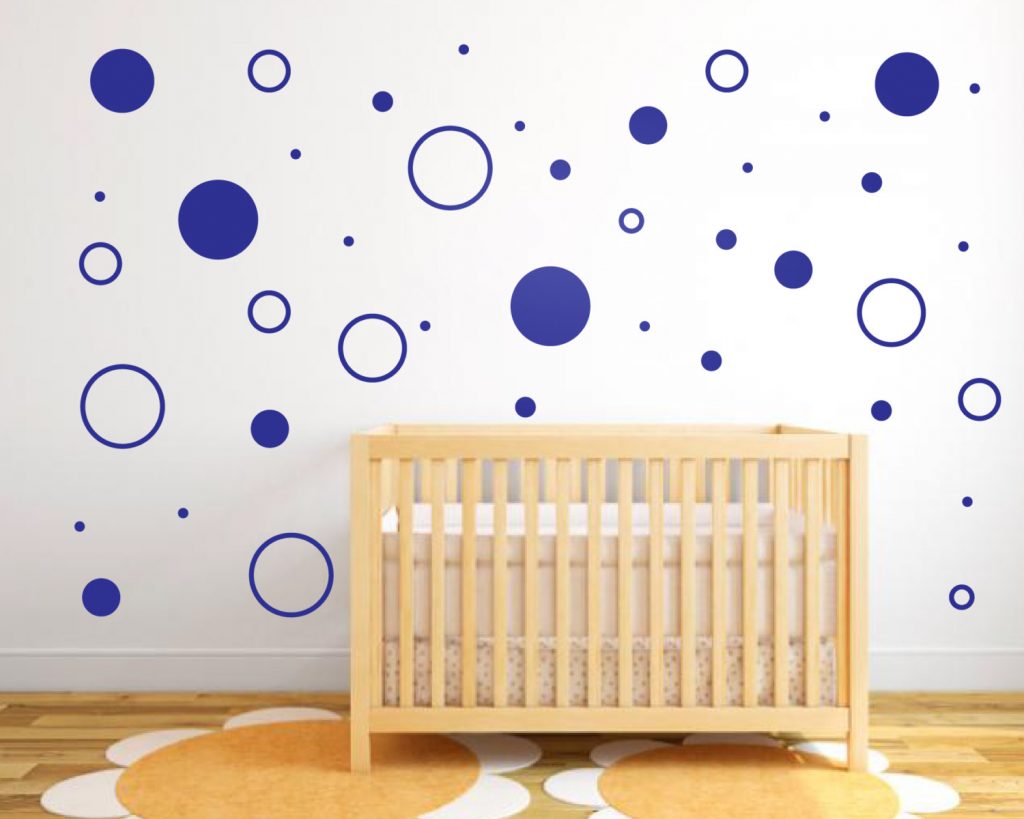 Circles and Bubbles Wall Sticker - Pack of 50 circle stickers in ...