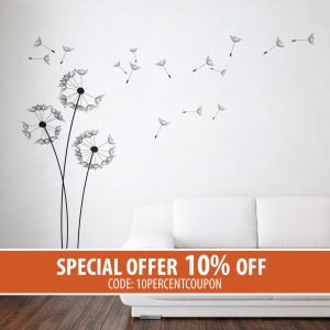 Dandelion Wall Stickers - Dandelion Stickers - Dandelion Wall Art ...