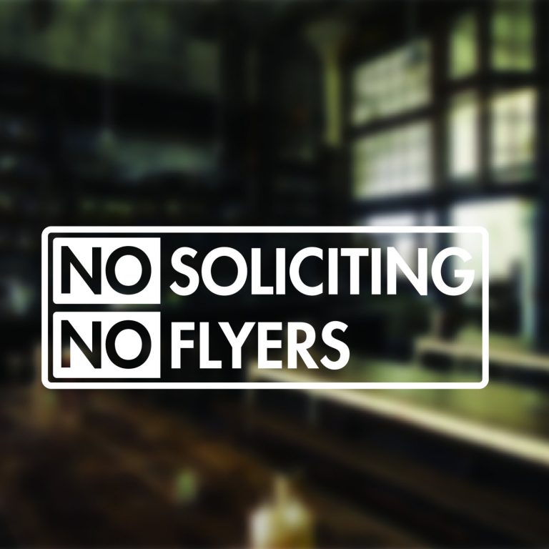 No Soliciting No Flyers Sticker - No Soliciting Sticker No Flyers ...