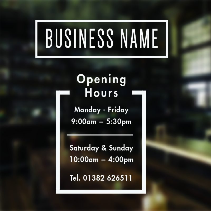 Opening Hours Signage Urban Artwork Opening Hours Signage Urban Artwork