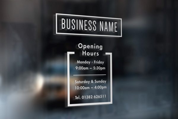 Opening Hours Signage - Urban Artwork