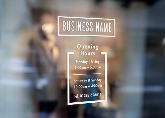 Opening Hours Signage - Urban Artwork