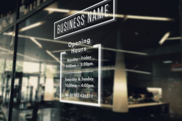 Opening Hours Signage - Urban Artwork
