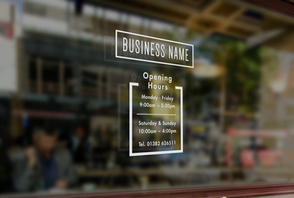 Opening Hours Signage - Urban Artwork