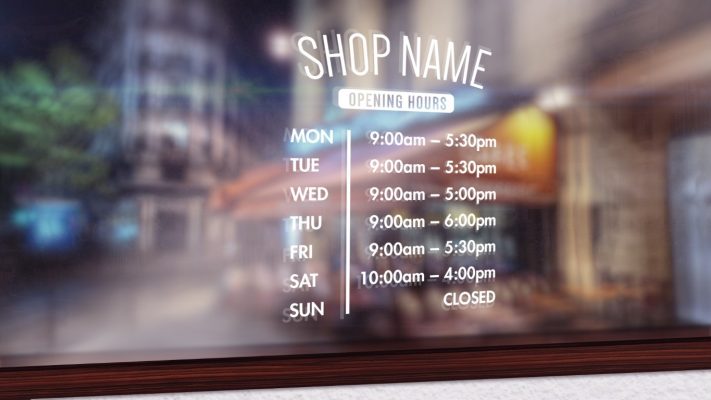 Open Business Hours Sign Personalised Open Business Hours Sign for ...