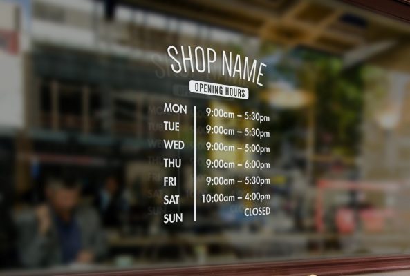 Open Business Hours Sign Personalised Open Business Hours Sign for ...