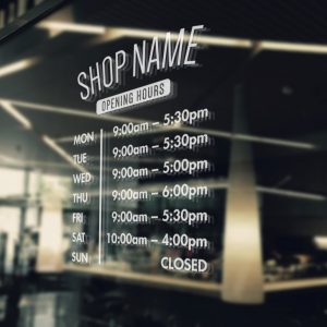Open Business Hours Sign Personalised Open Business Hours Sign for ...