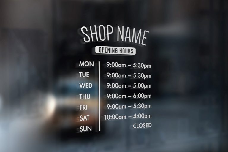Open Business Hours Sign Personalised Open Business Hours Sign for ...