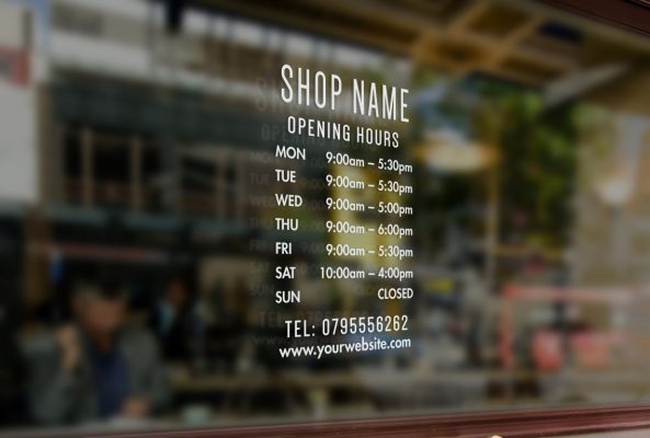 Open Signs for Business with Opening Hours - Urban Artwork
