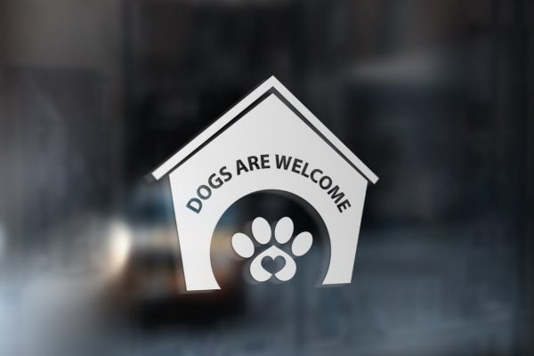 Dogs Welcome Sign Dogs Welcome Sticker Dogs Welcome Window Sticker ...