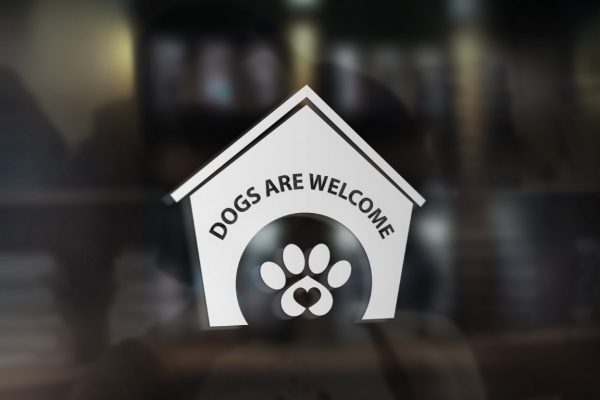 Dogs Welcome Sign Dogs Welcome Sticker Dogs Welcome Window Sticker ...