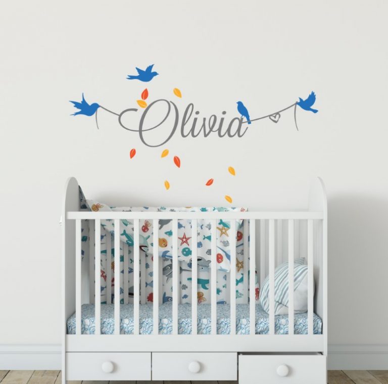 Girl Name Wall Sticker Girls Name Wall Sticker Wall Decor Girls Name ...