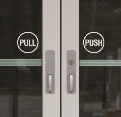 Push Pull Door Stickers - Urban Artwork