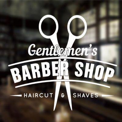 Signage for Barber Shops - Window Sticker Vinyl Decal - Urban Artwork