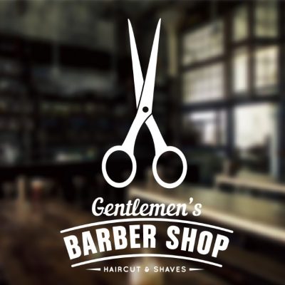 Haircut - Classic Hair Salon - Barber Shop Vinyl Sign Sticker - Urban ...