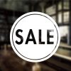 SALE SIGN - Circular window sticker sign - Urban Artwork