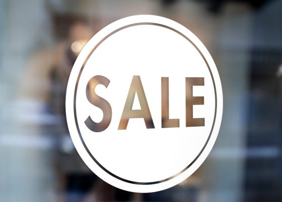 SALE SIGN - Circular window sticker sign - Urban Artwork