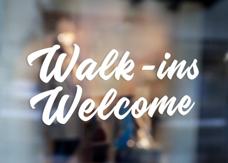 Walk ins welcome Sign Sticker - Urban Artwork
