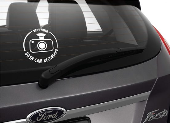 Stylish Dashcam Sticker, Warning Dash Cam, CCTV Stickers, van camera ...