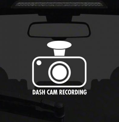 Stylish Dash Cam Sticker, Warning Dash Cam, CCTV Stickers, van camera ...