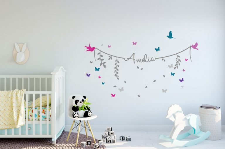 Bedroom Wall Sticker for Childrens Room - Boys Girls Personalised Wall ...