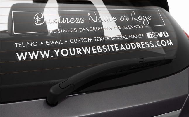 Car Signage - Vehicle Window Sticker Sign v12