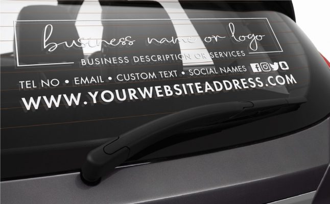 Car Signage - Vehicle Window Sticker Sign v14