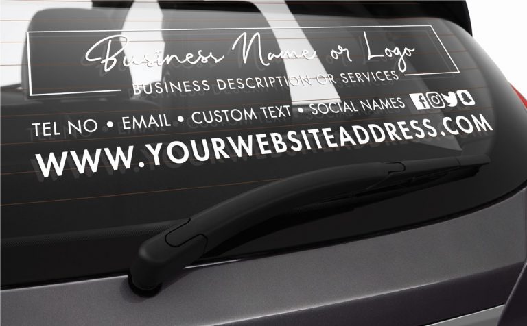 Car Signage - Vehicle Window Sticker Sign v2