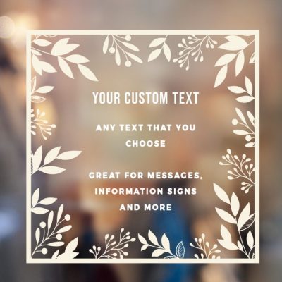 Custom Sign - Any Text Custom Made Sign Sticker Decal v22
