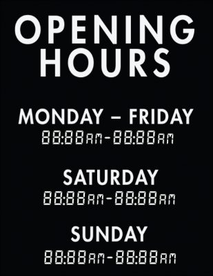 Printable Opening Hours Sign - Hours of Operation Printable Instant ...