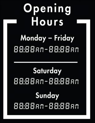 Printable Opening Hours Sign - Hours of Operation Printable Instant ...