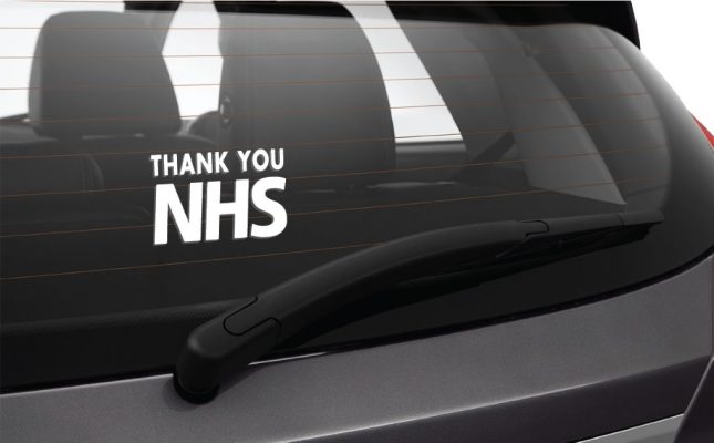 Free Thank You NHS Car and Window Sticker (3 Pack)